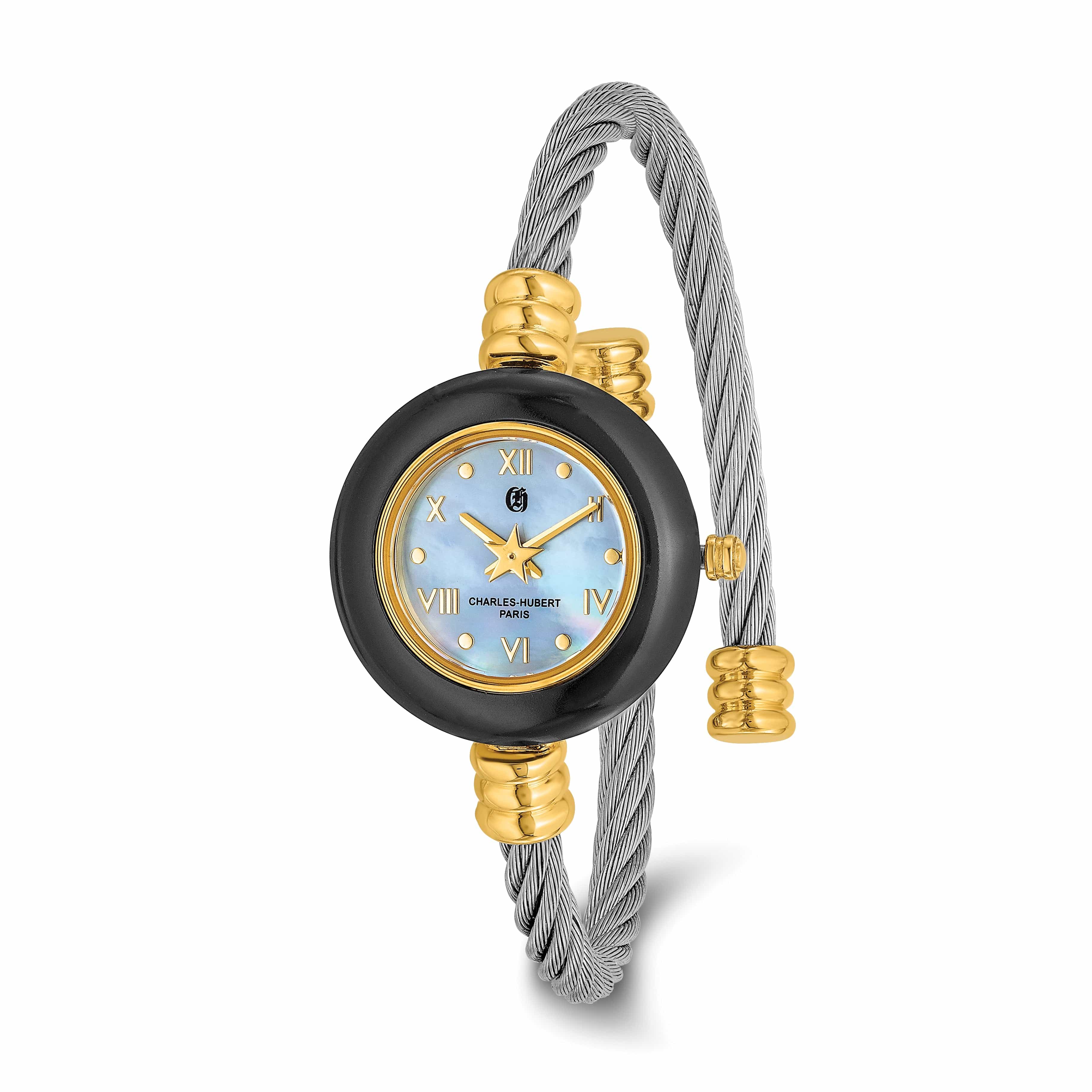 Gold-Finish 7-Color Bezel Bangle Watch – Jewelryshopping.com