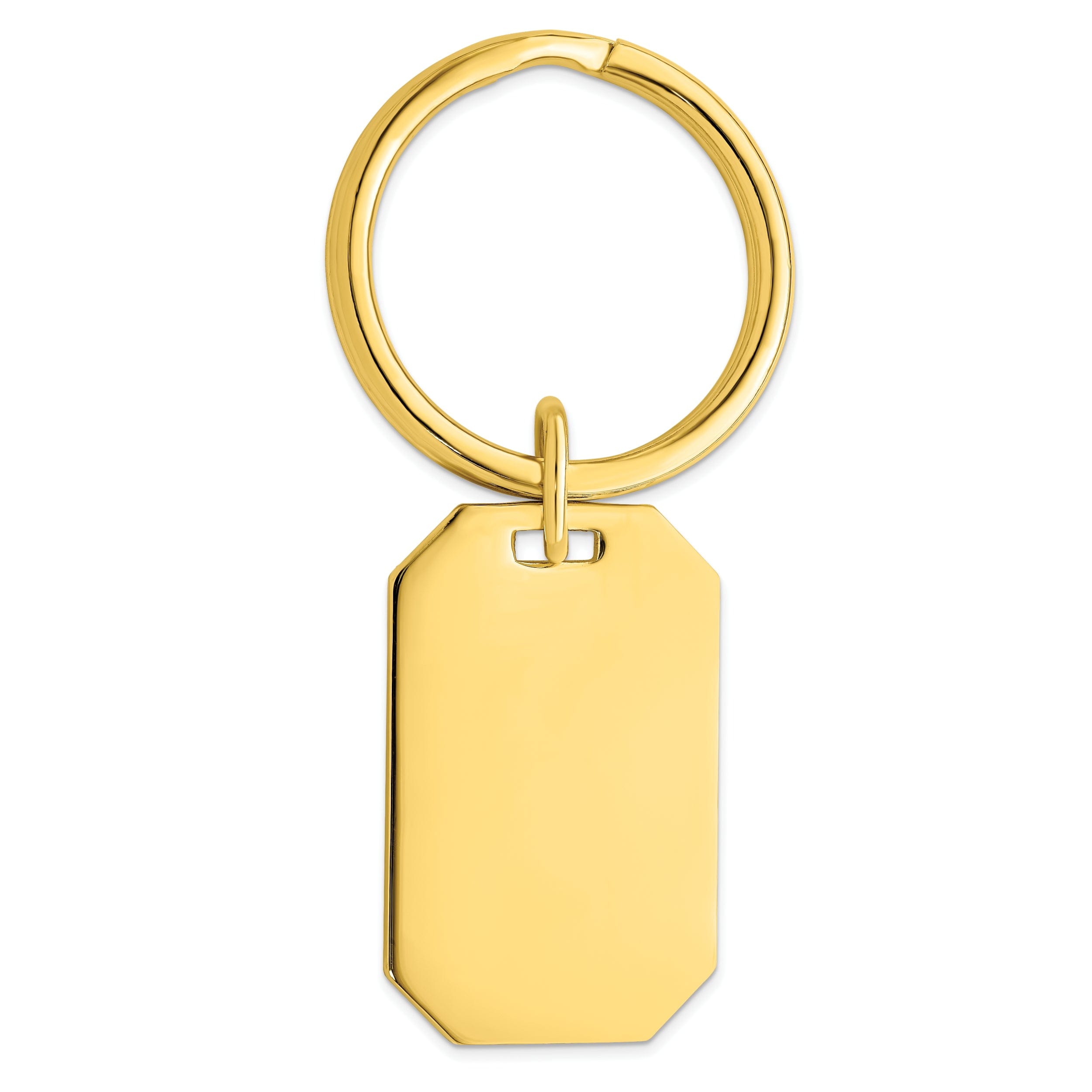 Gold Plated Rectangle Key Ring – Jewelryshopping.com