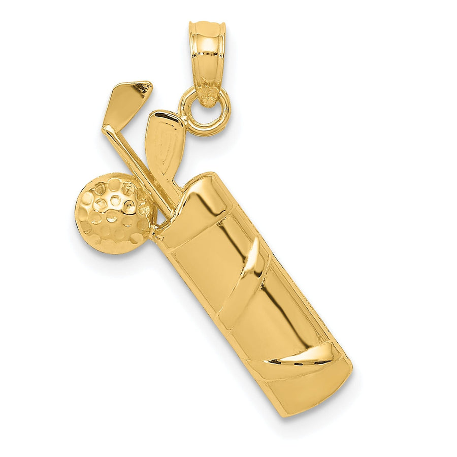 14K Gold Golf Charm Pendants & Necklaces | Shop Now – Jewelryshopping.com